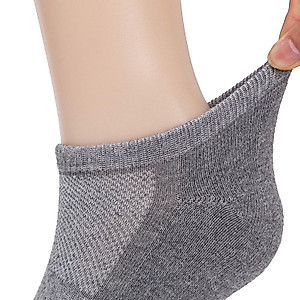 Luriesal Women's Cushioned No Show Socks Athletic Cotton Short Socks Arch Support Mesh Ankle Socks 6 Pairs