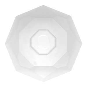 Bloem Tuxton Modern Hexagon Small Planter: 10" - Casper White - Matte Finish, Durable Resin, Modern Design, Optional Drainage Holes, for Indoor and Outdoor Use, Gardening, 2.7 Gallon Capacity