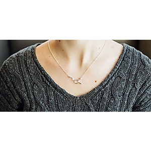 Dopamine Molecule Necklace For A Good Start Of The New Year, Ideal For Chemistry Gifts, Biology Gifts, Psychology Gifts In Science Jewelry (Silver Tone)