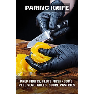 Dalstrong Paring Knife Set 3pc- Gladiator Series - Forged German High-Carbon Steel - G10 Handle - Sheaths Included - Kitchen Knife -Giftable Paring Knife Set - NSF Certified