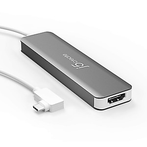 j5create 5 in 1 Compact USB-C Hub, Type C Adapter with 4K HDMI, 2 USB 3.0 Ports, SD and microSD Card Reader, for MacBook Pro, MacBook Air, XPS, Chromebook, and Other USB C Windows Laptops (JCD372)