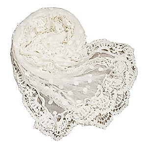 Zeroest Baby Photography Props Blanket Newborn Photo Shoot Outfits Infant Photos Lace Wrap (Snow White)