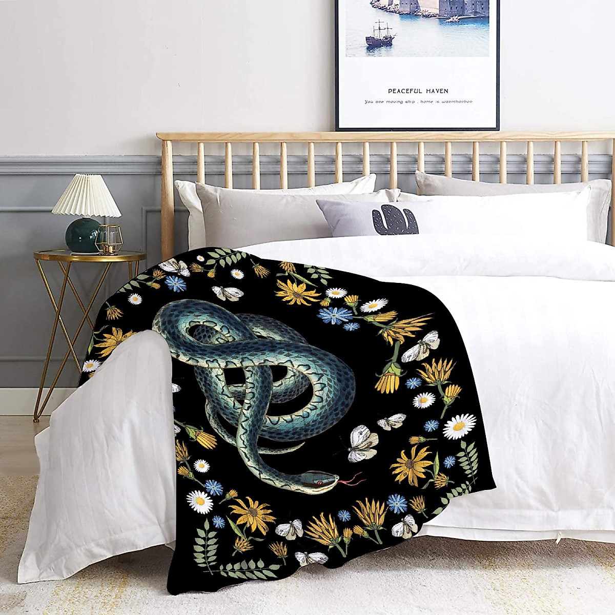 Snakes Blanket,Snakes Blankets Gift Soft Cozy Plush Bedding Blanket,Fuzzy Flannel Fleece Blanket for Couch Sofa Camping,40"x50"-Throw Size for Kids