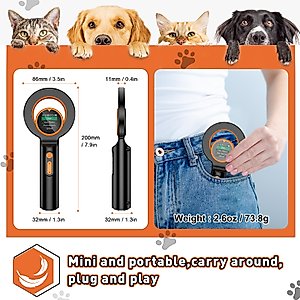 Pet Microchip Scanner,Alacrity 3-IN-1 Connections(2.4GHz Wireless+Bluetooth+USB)Animal Universal Microchip Tag Reader Scanner with 1.44” TFT Screen,800mA*H Rechargeable Battery,240 Pieces Data Storage