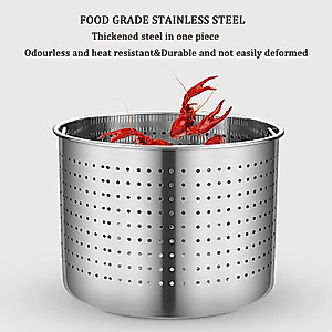 Commercial Stainless Steel Large Crab Seafood Boil Pot 27Qt/45Qt/63Qt Turkey Fryer Pot Pasta Cooker Perfect for Lobster,Shrimp,Crawfish Boil,40cm/15.7inch