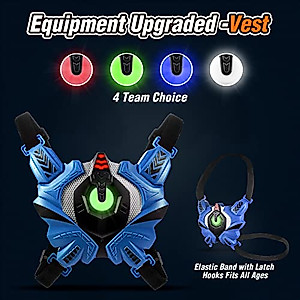 Stlloys Laser Tag, Laser Tag Guns Set of 4 with Vests, Upgraded Infrared Lazer Tag Game, Laser Tag Set 4 Player for Kids Adults, Toys for Kids Ages 6 7 8 9 10 11 12+ Year Old Boy