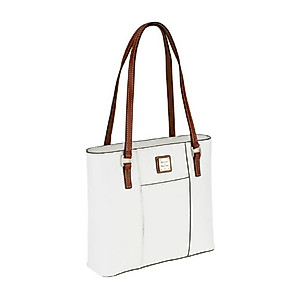 Dooney & Bourke Pebble Leather Small Lexington Shopper - White
