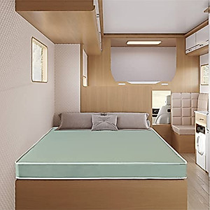 Greaton, 4-Inch High-Density Cooling Gel Memory Foam Vinyl RV Mattress Replacement, Medium Firm, Good for Trailers, Camper Vans, Sofa Bed and Other Furniture Application, 72" x 30", White