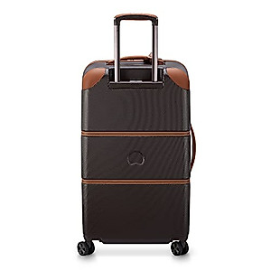 DELSEY Paris Chatelet Hardside 2.0 Luggage with Spinner Wheels, Chocolate Brown, Checked-26 Inch Trunk
