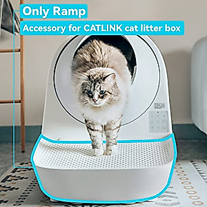 CATLINK Ramp, Compatible with All Catlink Self Cleaning Cat Litter Box, Easy Entry for Elder Cats, Kitten and Cats with Limited Mobility, Traps Mess from Box and Paws (White)