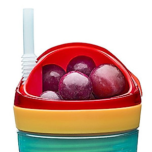 Zak Designs Cars 3 ZakSnak All-In-One Drink Tumbler + Snack Container For Toddlers – Spill-proof 4oz Snack Container Screws Securely Onto 10oz Tumbler With Accessible Straw, Cars 3