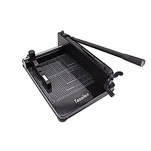TEXALAN Heavy Duty Guillotine Paper Cutter Black 400 Sheets Stack Paper Trimmer (A4-12'' PAPER CUTTER)