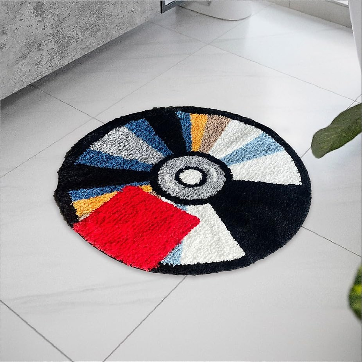Luxape cd Rug - Hypebeast y2k Rug - Handmade Tufted Rug - Handmade & Premium- 28in (70cm) - Aesthetic Rug Decor - Preppy Room Decor - Designer Rugs Rug