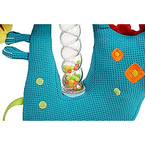 Dolce Play and Learn Dino Interactive Stuffed Animal Plush toy 14", educational sensory holiday gift for kids