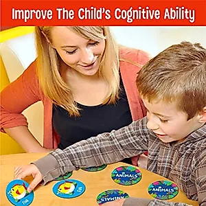 Memory Matching Game, 72 PCS Animal Matching Cards for Toddlers 36 Pairs Memory Cards for Preschool 4 5 6 Years Old