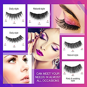 Vanalia Magnetic Eyelashes with Eyeliner,Magnetic Eyelashes and Lashes Kit,3D 5D False Lashes, 5 Pairs with Tweezers, Easy to Wear-No Glue Needed