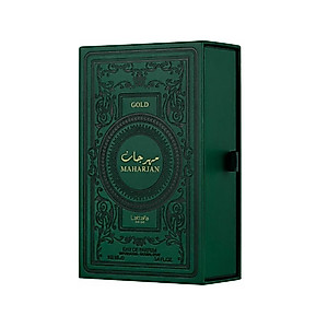 Lattafa Perfumes Maharjan Gold for Unisex Eau de Parfum Spray, 3.4 Ounce