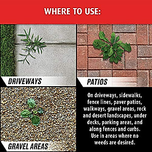 Ortho GroundClear Year Long Vegetation Killer1 - Concentrate, Visible Results in 3 Hours, Kills Weeds and Grasses to the Root When Used as Directed, Up to 1 Year of Weed and Grass Control, 2 gal.