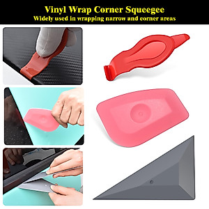 REEVAA Vinyl Wrap Tool Kit for Car, Tint Wrapping Kit with Apron Waist Bag, Magnet Holder Micro Wrap Stick Squeegee, PPF Squeegee Kit, Essential kit for Vehicle Film Installing