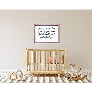 Generic The Day You Were Born Nursery Wall Art - Religious Wall Art | Nursery Prints | Quote Wall Art | Baby Boy Nursery | Baby Girl Nursery | Expecting Mom Gift 12x16 Brown