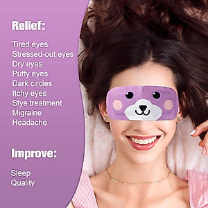 DIGHEIGG Steam Eye Mask for Dark Circles and Puffiness 20 Pcs, Lavender Disposable Eye Warm Compress for Dry Eyes, Soothing Headache Migraine, Stye Treatment, Relief Stress Eye Fatigue,21 Piece Set