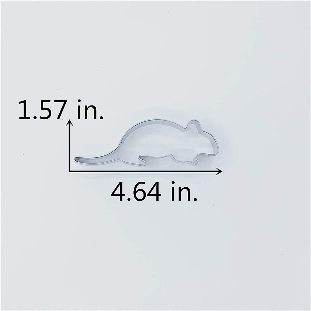 LILIAO 4.6" Mouse Cookie Cutter, Stainless Steel