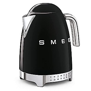 Smeg Black Stainless Steel 50's Retro Variable Temperature Kettle