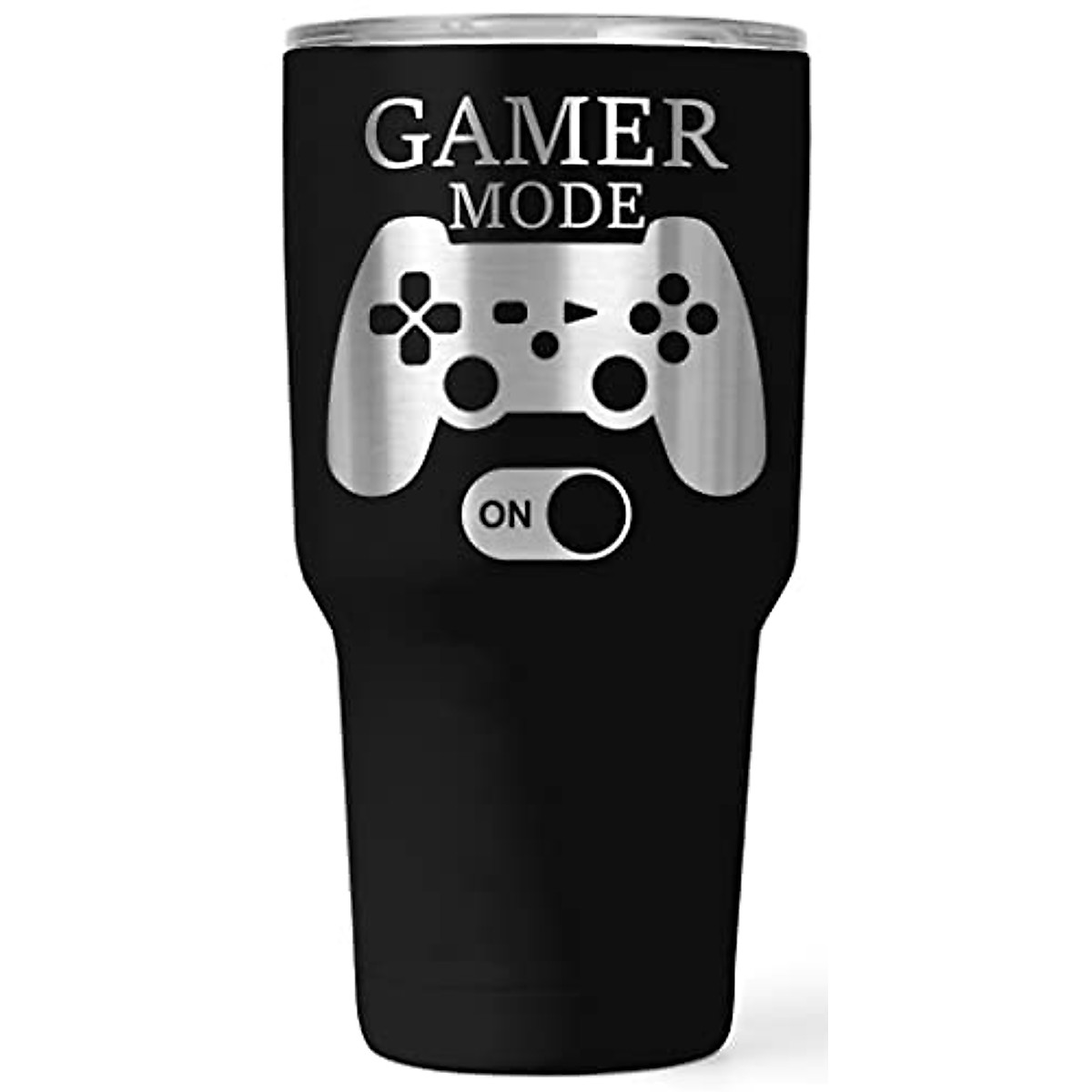 Gaming Mugs for Men - Gamer Mode ON - 30oz Stainless Steel Tumbler with Lid and Silicone Straw | Funny Gifts For Gamers Idea Gamer Cup - Video Gamer Mug Boys - Nerd Gifts