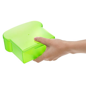 Nicunom 8 Pack Sandwich Containers, 20 Oz Toast Shape Sandwich Box Food Grade PP Lunch Boxes, Sandwich Storage Containers for Snack Meal Prep, Microwave & Freezer Safe, 4 Color