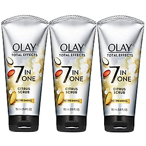 Olay Total Effects Citrus Facial Cleanser and Scrub, 5 Fl Oz (Pack of 3)