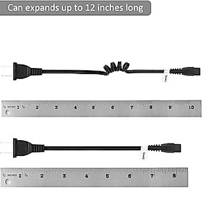 Stun Gun Charger Cord Compatible with VTS-T03, VTS-195; Police 305, Police 928-58, Avenger, Guard Dog Security, Jolt, Stun Master and Most Other Stun Guns (One Long and one Short)