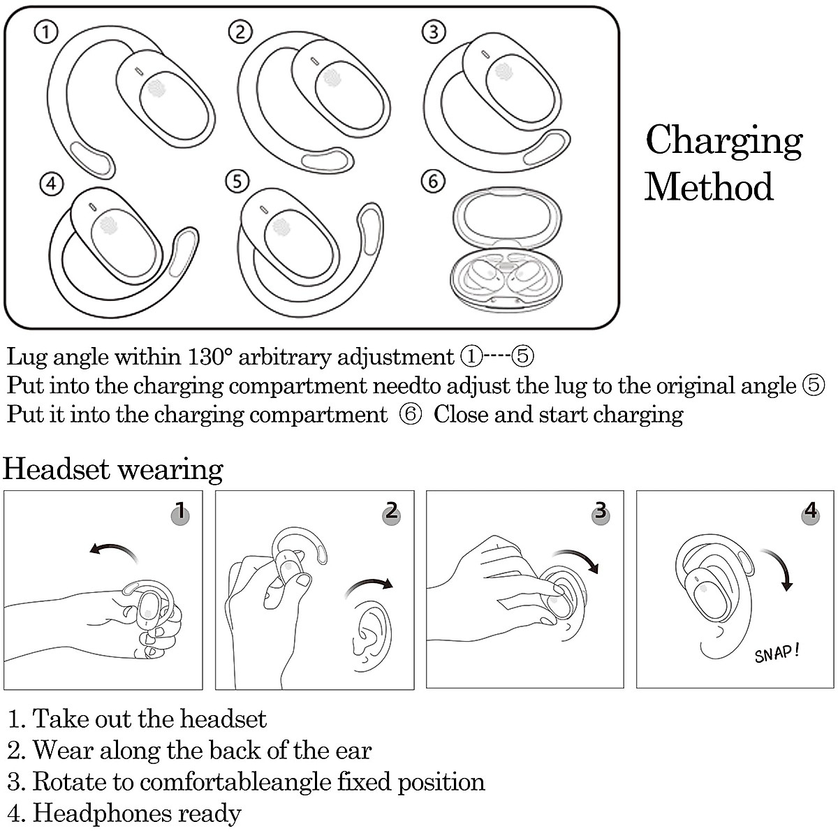 GameXtrem Bluetooth Headphones Wireless Earbuds 48hrs Playtime Wireless Sports Ear Buds with Mic Waterproof Earphones for TV Phone Laptop(Adjustable, Suitable for All Ear Shapes) (Black)