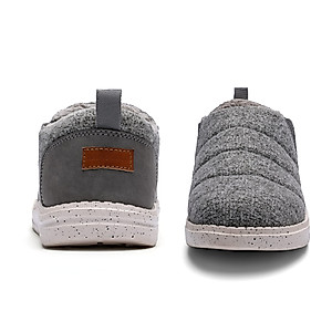 Bruno Marc Men's Suede Warm Comfortable Slippers Indoor Outdoor Slip On Shoes, Grey, Size 10.5, SBSL2210M