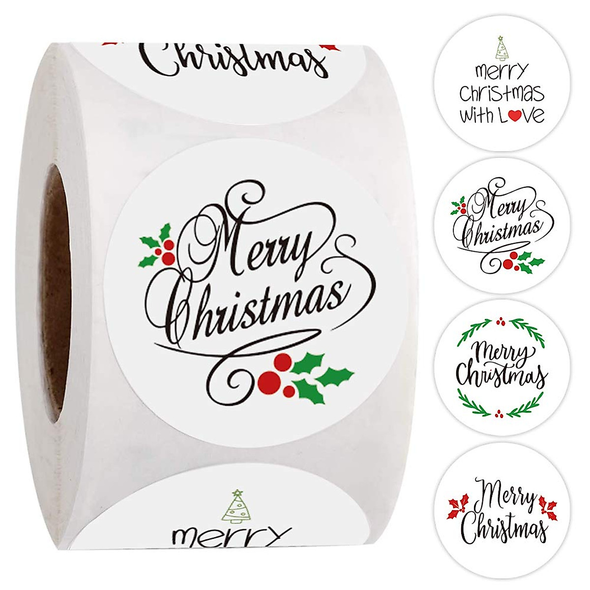 1360 pcs Christmas Stickers Roll for Envelopes and Gifts Merry Christmas Ornament Stickers for Kids Holiday Stickers for Christmas Cards Present Boxes Party Favors