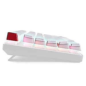 Glorious Aura V1 (White) Pudding Keycaps - Double Shot PBT Translucent for Mechanical Keyboards, 104 Key Set, TKL, Compact Compatible, English (US) Layout (Aura (White))