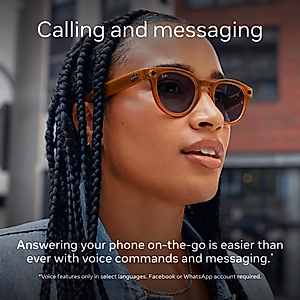 Meta Ray-Ban Smart Glasses, Wayfarer, Matte Black / G15 Green, Regular