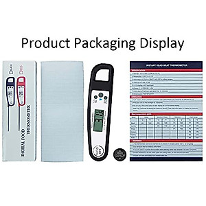 ThermalinX Digital Meat Thermometer for Cooking Grilling Kitchen Food Candy Instant Read Thermometer with Backlight and Magnet for Oil Deep Fry Grill BBQ Smoker