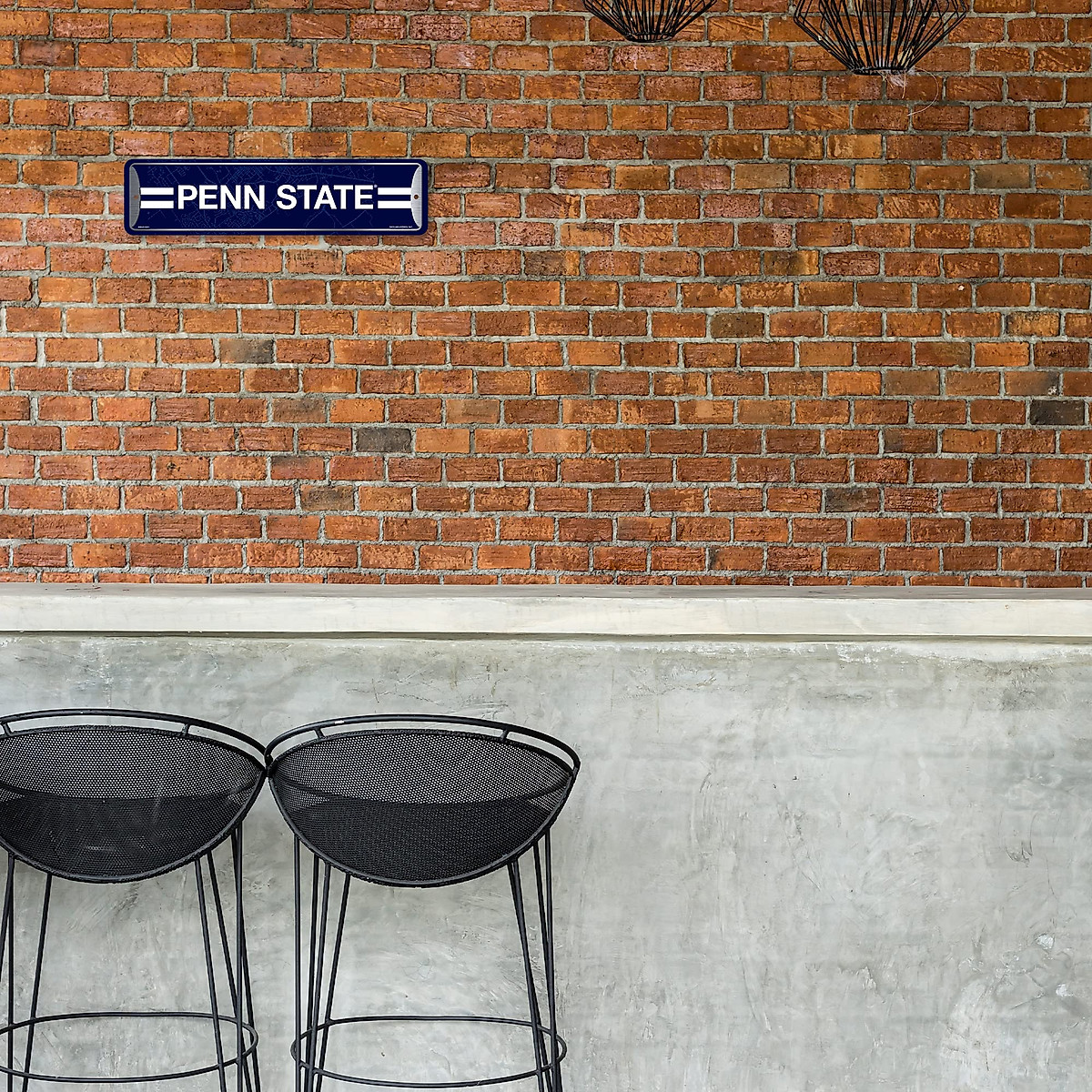 Rico Industries NCAA Penn State Nittany Lions Home Décor Metal Street Sign (4" x 15") - Great for Home, Office, Bedroom, & Man Cave - Made