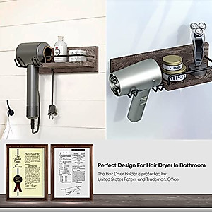 LYNNC 3 in 1 Rustic Floating Shelves, Decorative Storage Shelves with Towel Bar, Wall Mounted Shelves Holder for Bathroom, Kitchen & Bedroom - Set of 3 Shelves