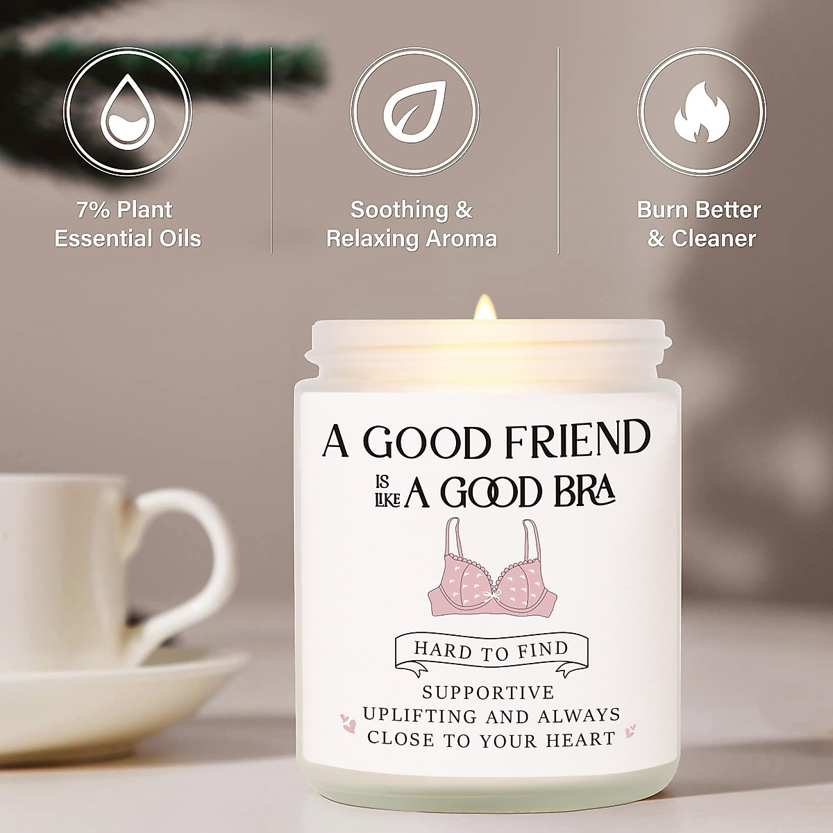 Good Friend Gifts for Women, Best Friends Birthday Gifts, Friendship Gifts for Women, Best Friend Candle(7oz), Christmas Gifts for Friends, Female, Soul Sister, Bestie, BFF