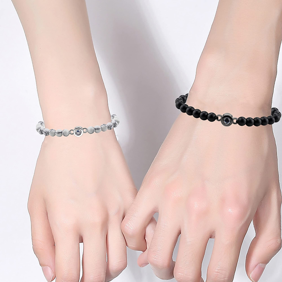 laveecat Custom Bracelet with Picture inside, Customized Projection Bracelets with Photos, Picture Bracelet Personalized Photo, Birthday Anniversary Memorial Gifts for Women/Men