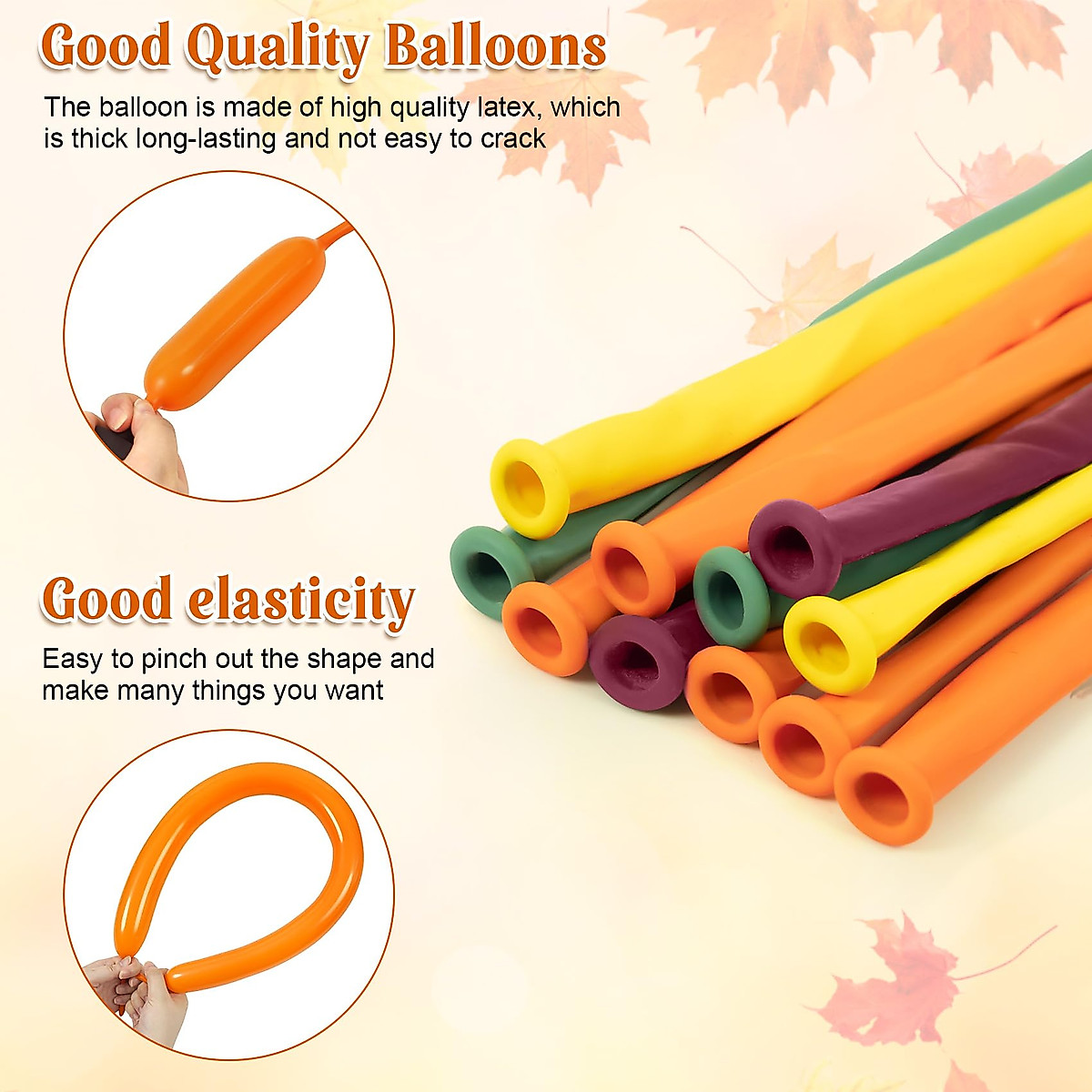 Ouddy Life 196 Pcs Fall Balloons Arch Garland Kit, Fall Party Decorations Orange Green Yellow Burgundy Maple Leaves Pinecone for Autumn Friendsgiving Thanksgiving Little Pumpkin Baby Shower Decor