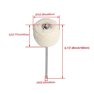 lovermusic Lovermusic 19.4x0.6cm Stainless Steel Shaft Bass Kick Drum Beater White Felt Pedal Beater Head Drum Instrument Accessories