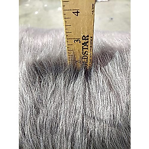 Solid Arctic Fox Fur Fabric Sold by The Yard DIY Coats Costumes Scarfs Rugs Accessories Fashion (White)