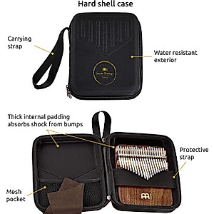 Kalimba Thumb Piano, 21 Keys — Includes Tuning Hammer and Case — For Meditation, ASMR, Sound Therapy and Yoga, 2-YEAR WARRANTY