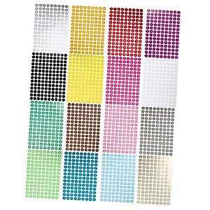 Ciieeo 16 Sheets Printing Paper tag tabs Sticker Labels Colored Sticky dot Colored Sticker dots Adhesive dots Colored Labels Sticky dot Colored Printer Paper Blank Stickers a4