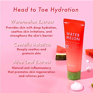 TONYMOLY Watermelon Dew All Over Serum, For both face and body, Hydrating Skincare for glowing skin, all skin types, 4 oz.
