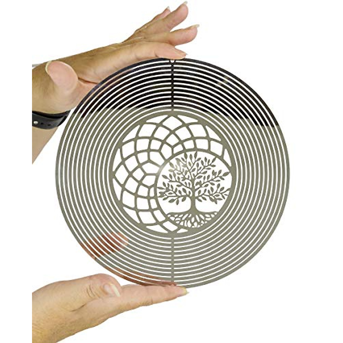 VP Home Tree of Life Dreamcatcher Kinetic Wind Spinner for Yard and Garden Wind Spinner Outdoor Metal Large Hanging Dreamcatcher Decor 3D Garden Art Wind Sculpture Spinners Kinetic Art Decorations