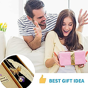 Metal Feather Book Marks for Book Lovers Book Marks Cute Fancy 3D Butterfly Pendant for Mothers Day Thanksgiving Valentine's Day Graduation Teacher Appreciation Gifts to Women Girls Readers