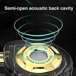 FEDAI TRN MT1 PRO in Ear Monitor Earbuds, 10mm Composite Dual Magnetic Dynamic Earphones Sport Earbuds in Ear Earphones Sport Noise Cancelling Hearphone with Detachable C Pin Cable(No mic, Black)